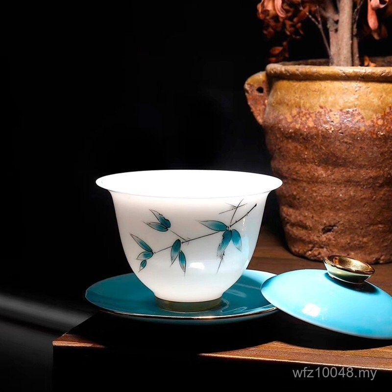 LOGO Sancai Bowl Gaiwan Teapot Teacup Thin Tire Kung Fu Tea Set Hand ...