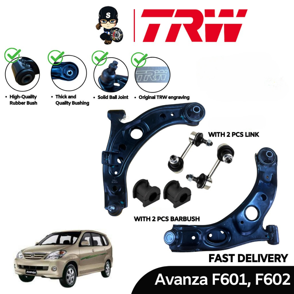 TRW Toyota Avanza F601, F602 Heavy Duty Lower Arm With OEM Stabilizer ...