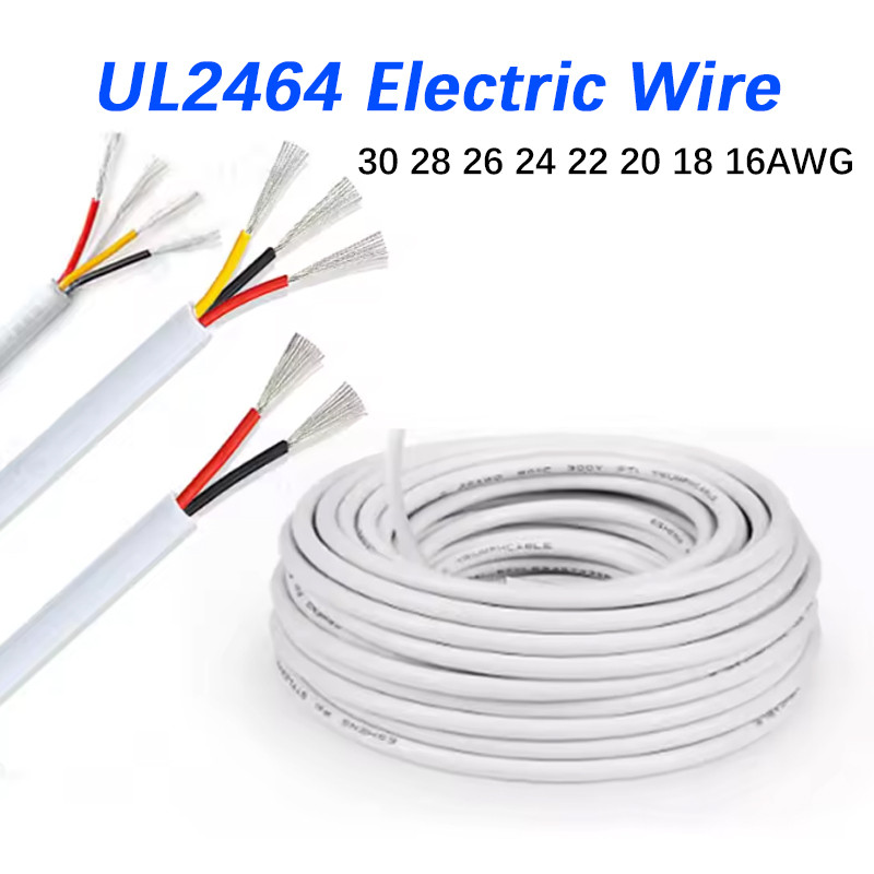 Sheathed Wire Cable 30 28 26 24 22 20 18 16AWG Tinned Copper LED Extension Cable 2 3 4 5 6 7 8 ...