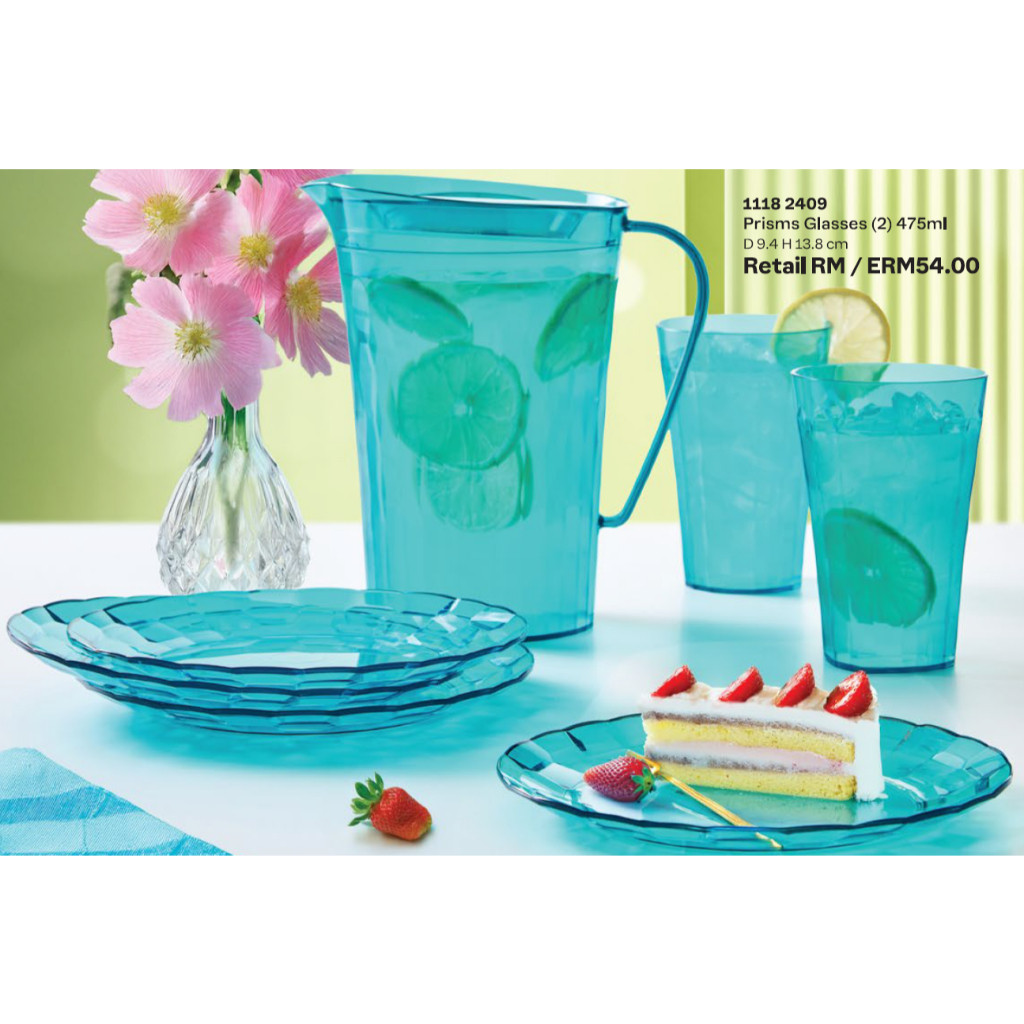 Tupperware Prisms Serving Sets / Prisms Pitcher 2L / Prisms Glasses ...