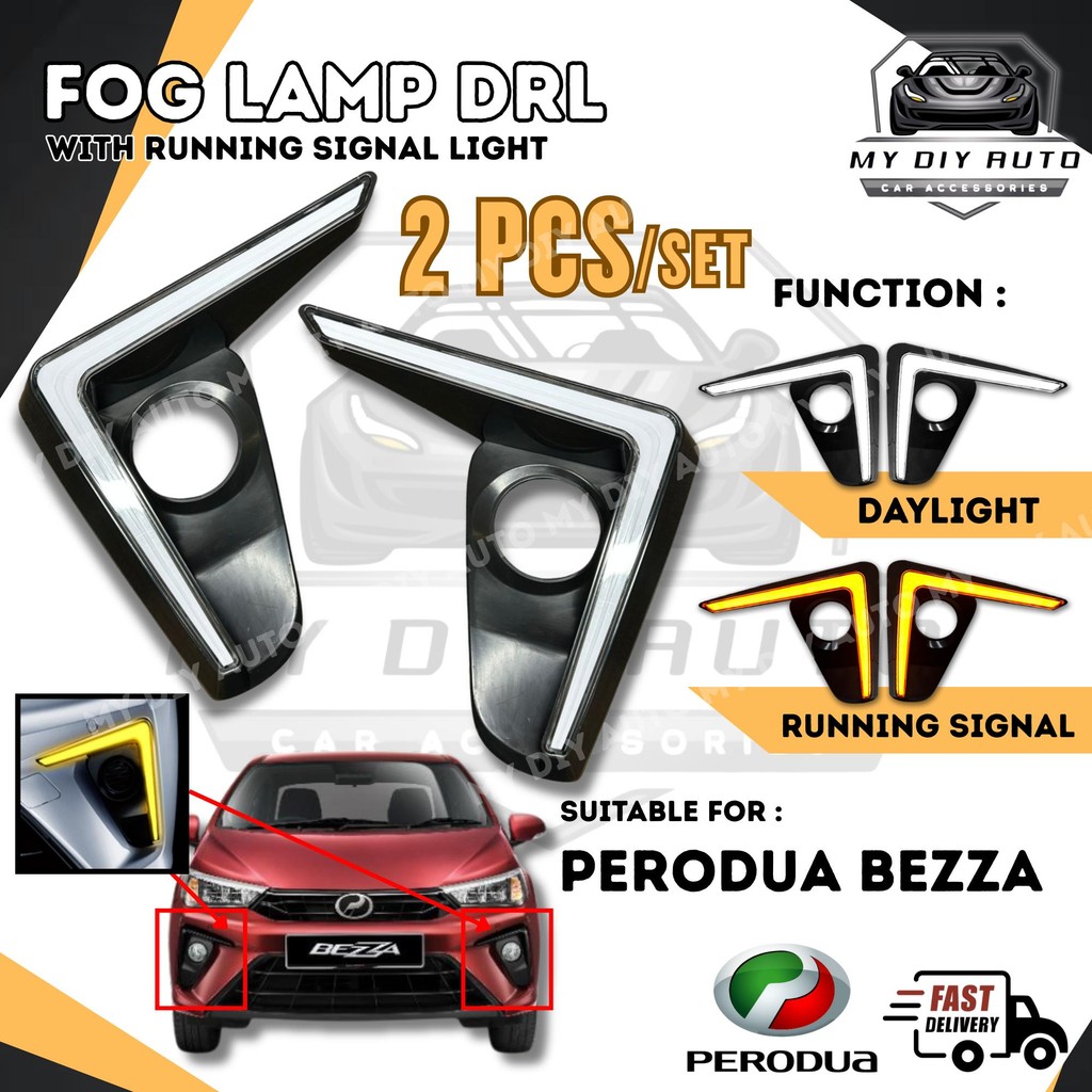 PERODUA BEZZA 2020-2025 Daytime Daylight Running Signal Light Fog Lamp ...