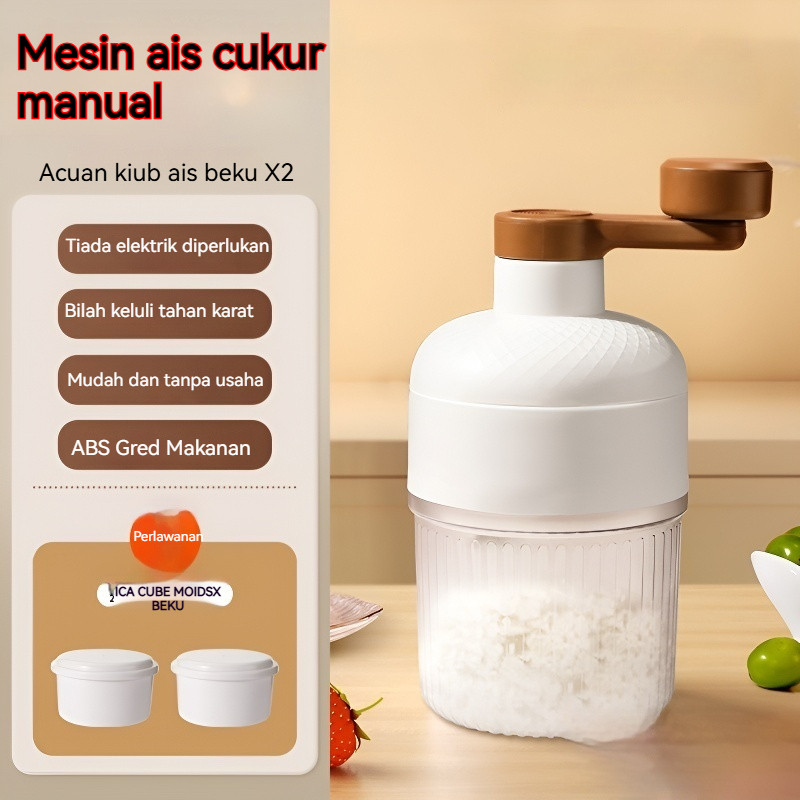 Mesin Serut Ais Tangan - Penghancur Ais Mudah Alih (Ais Salji Lembut ...