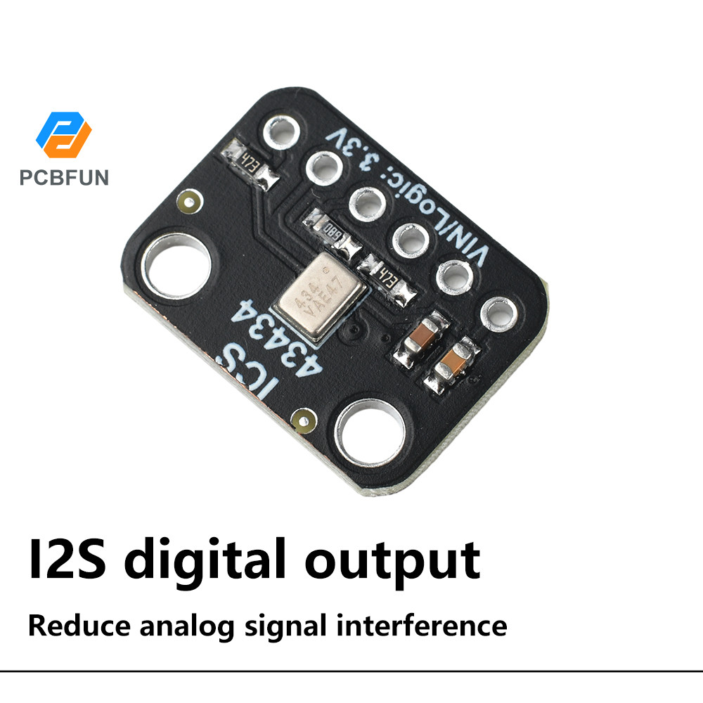 Pcbfun DC 1.5V-3.6V ICS-43434 I2S MEMS Microphone Module Low-Pass ...
