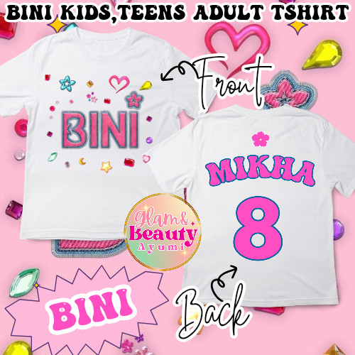 BINI INSPIRED T-SHIRT JERSEY | BINI NUMBER | BINI PPOP Y2K COTTON TEE ...