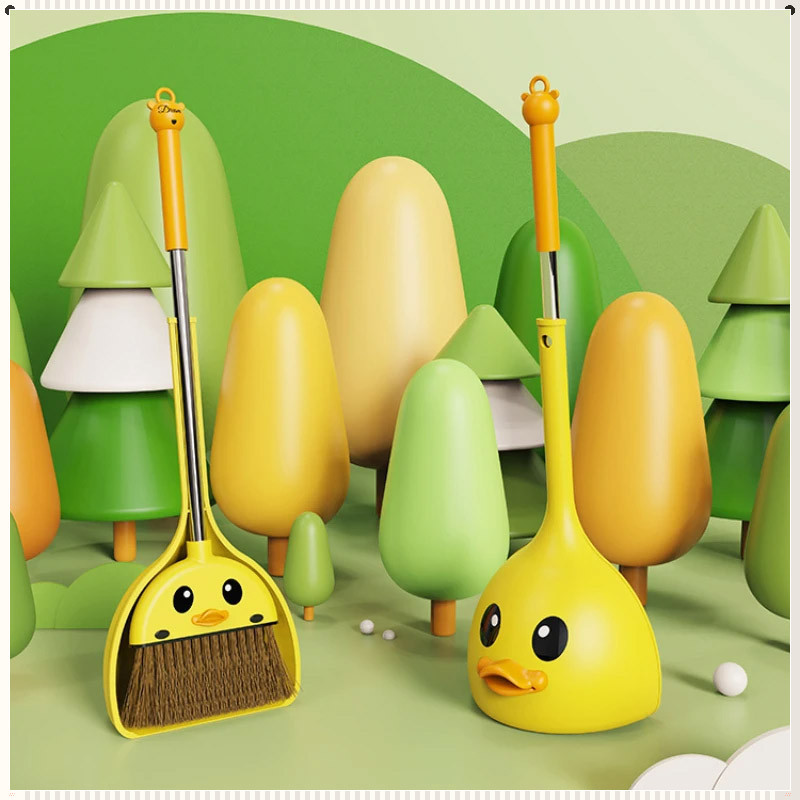 Children Dustpan Set Mini Little Yellow Duck Broom Shovel Set Kid ...