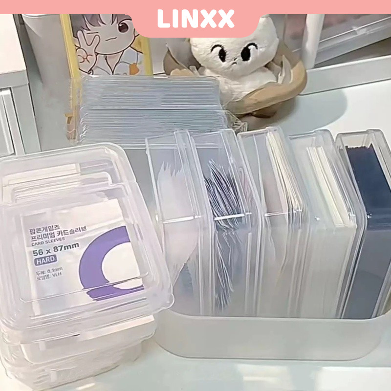 LINXX Transparent Flip Storage Box Popcorn Sleeves Storage Box Mini ...