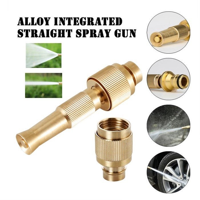 High Pressure Quick Link Adjustable Spray Metal Gun Copper Brass Garden ...