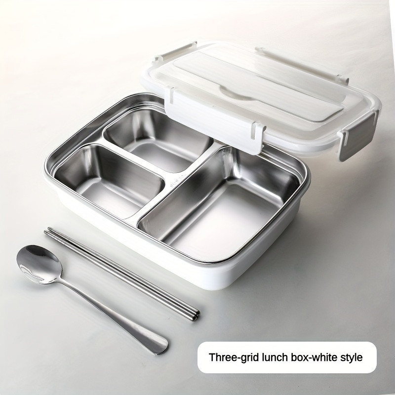 SG Leak-Proof Stainless Steel Lunch Box With 3/4 Compartments - Durable ...
