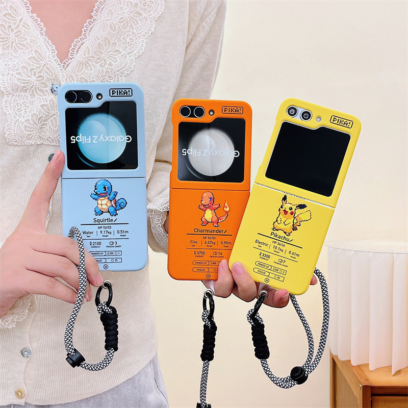 Samsung Z Flip 6/5/4/3 Cartoon Pokemon Pikachu Skin Touch Feeling Case ...