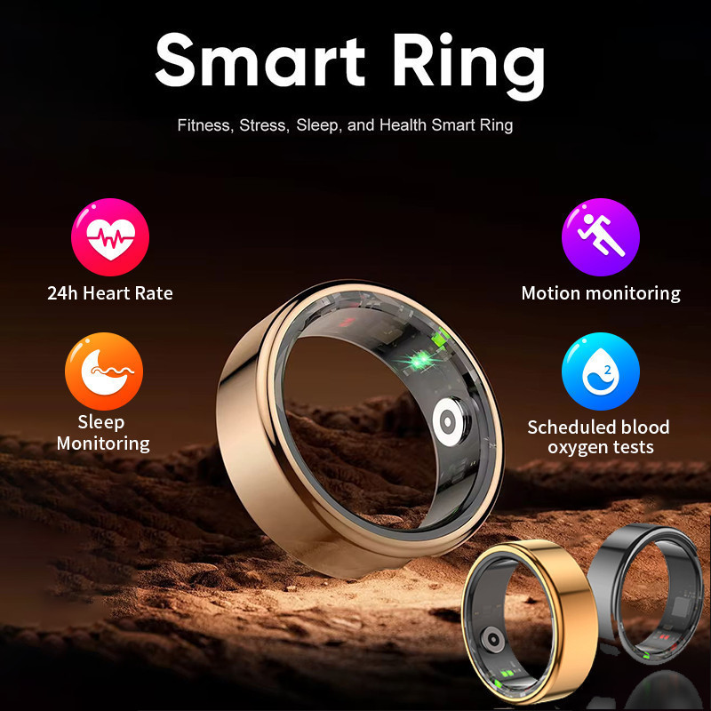 2024 new R02 smart ring military-grade titanium steel shell health ...
