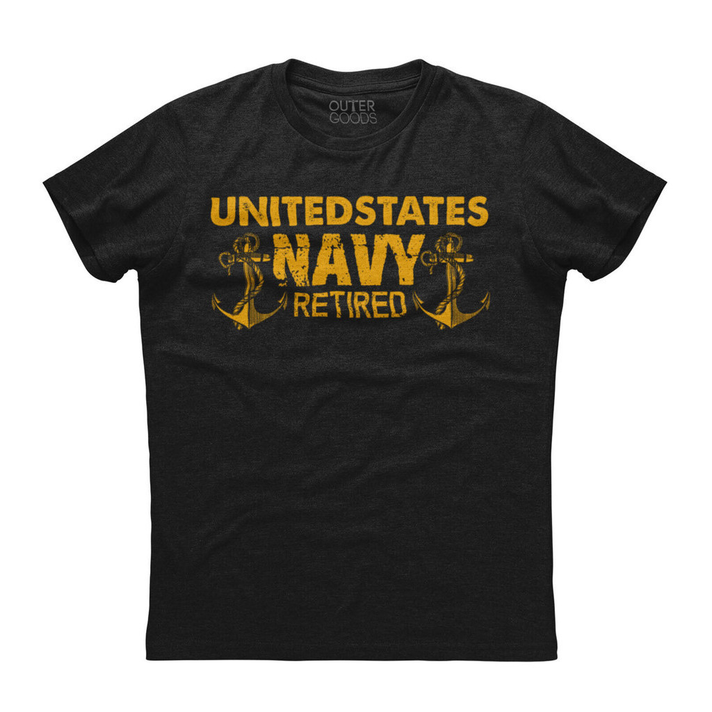 Mens United States Navy Retired Patriotic T-Shirt Military US Anchor ...