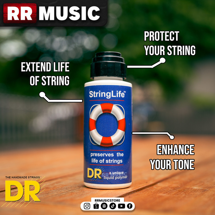Dr String 2oz Life Liquid Polymer String Cleaner & Protector Guitar String Coating Cleaner ...