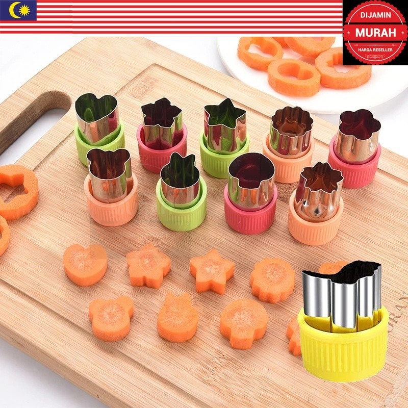 MP 5 Pcs Vegetable Cutter Molds Set / DIY Cookie Cutter Flower For Kids ...