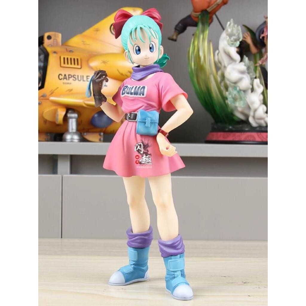 Same Style Dragon Ball Childhood Bulma Figure Anime Model Cute ...