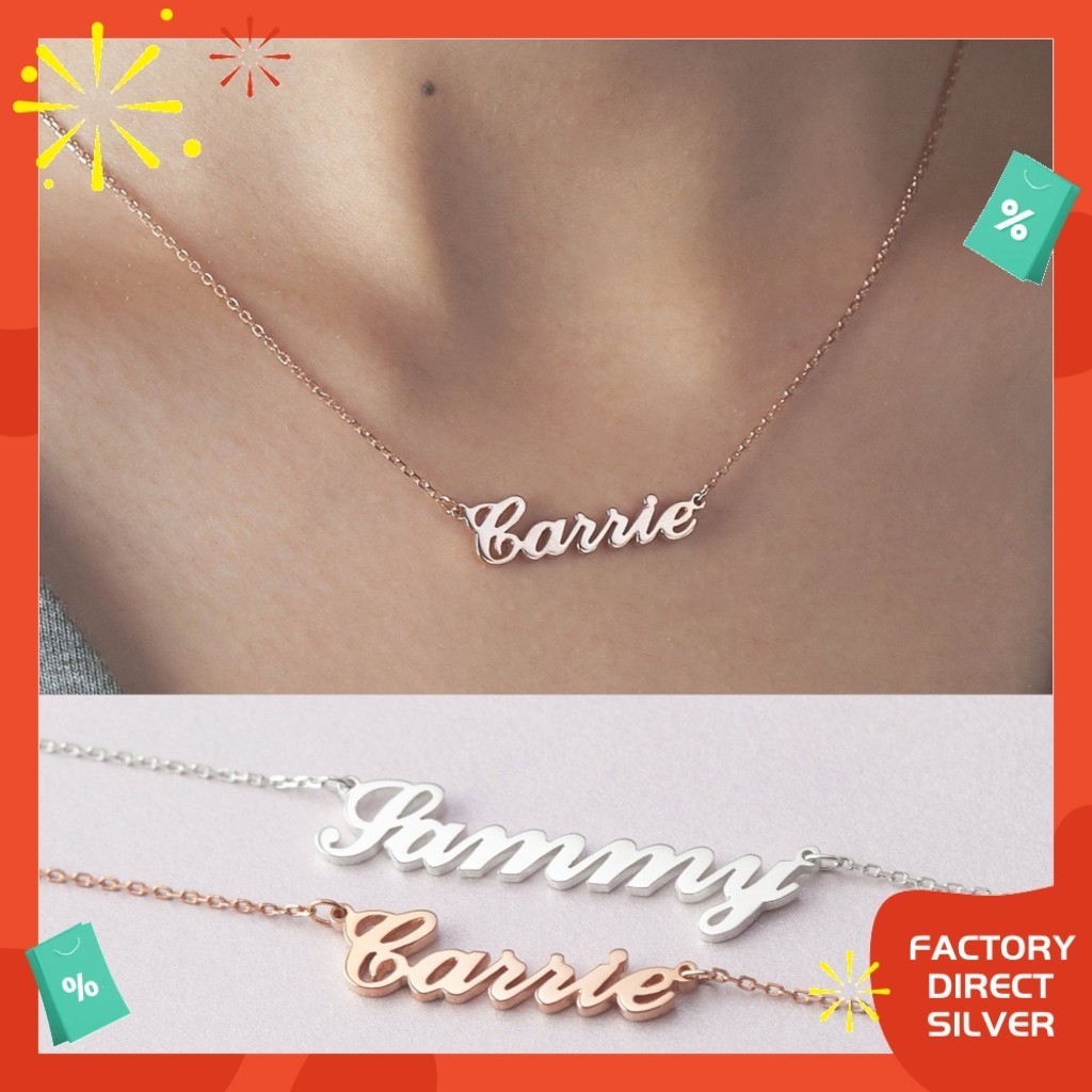 Factory Direct #DH001 Silver 925 Personalized Name Necklace Bracelet ...