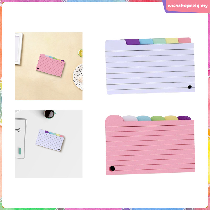 [WishshopeelqMY] 150Pcs Ruled Notecards Assorted Colors Recipe Guides ...