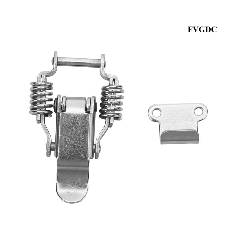 Stainless Steel Spring Locking Latch Hasp Lock Draw Latch Clamp Draw ...
