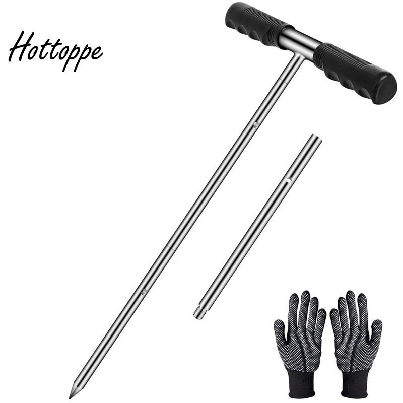 Solid Stainless Steel Soil Probe Rod, Adjustable 17-32-48 Inch, Septic ...