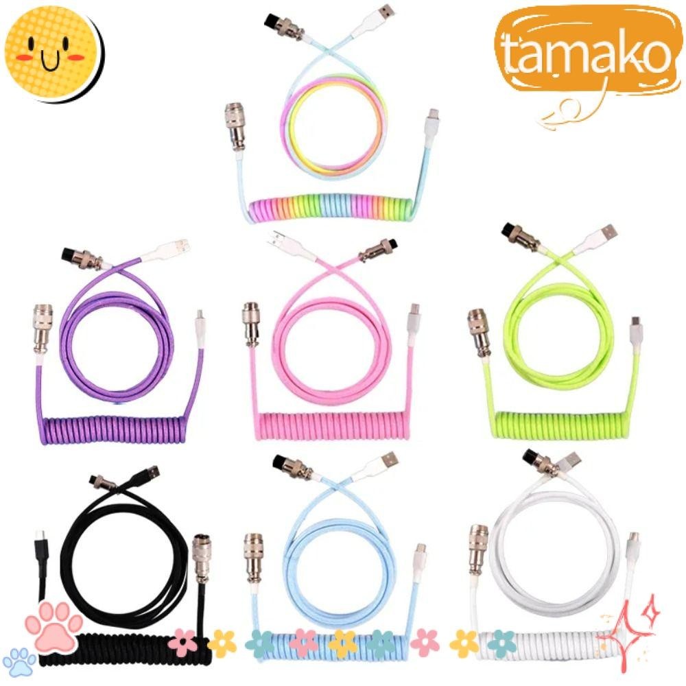 TAMAKO USB Keyboard Wire, Detachable Type -C to USB Mechanical Keyboard ...