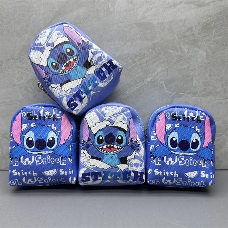 Disney Anime Stitch Coin Purse Kawaii Lilo & Stitch Keychain Wallet ...