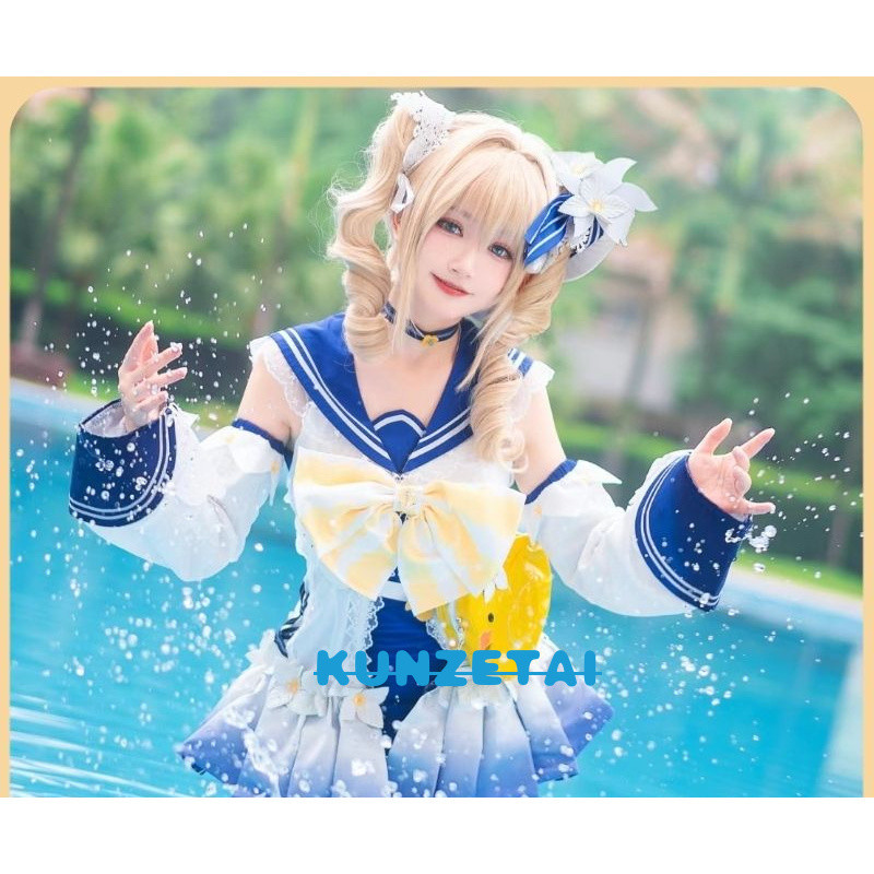 Genshin Impact Barbara Summer Cosplay Swimsuit Summertime Sparkle ...