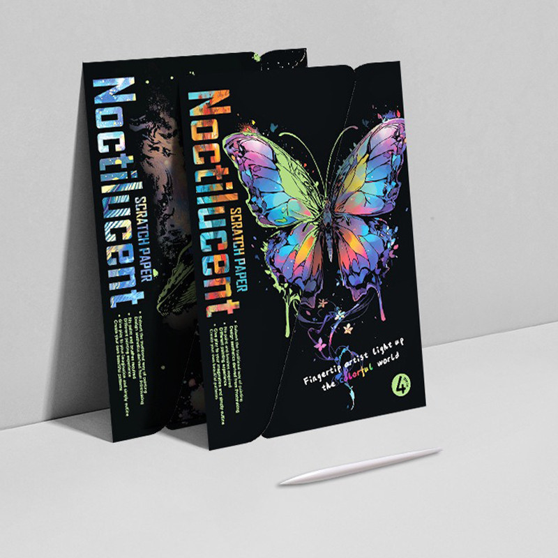 Luminous Scratch Off Paper Set for Kids Adult Arts Fluorescent Scratch ...