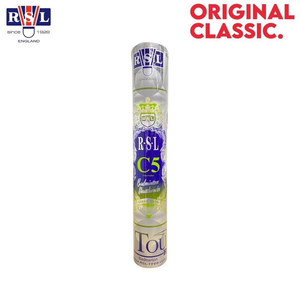 RSL C5 Goose Feather Shuttlecock Tournament Grade Bulu Tangkis Original ...