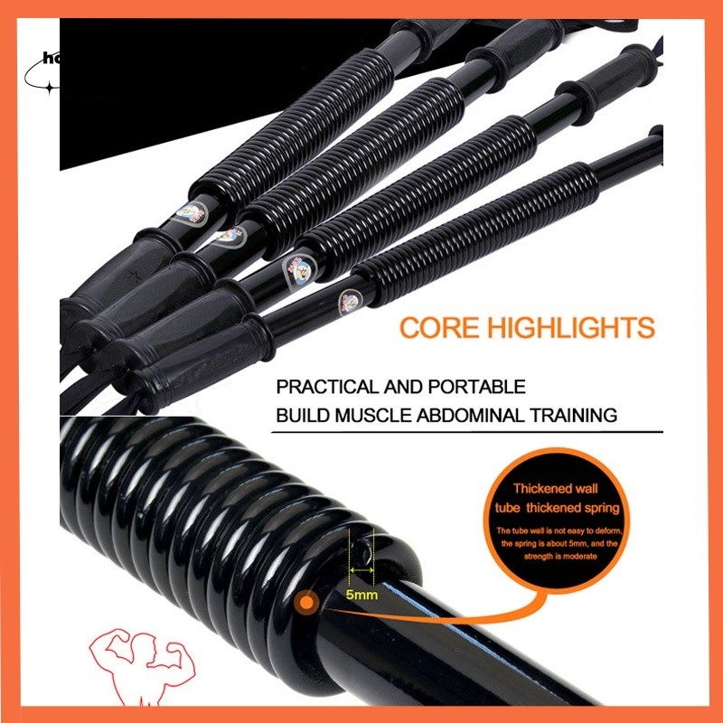 Spring Bar Chest Arm Strength Training Fitness Gym Equipment 20-60KG ...