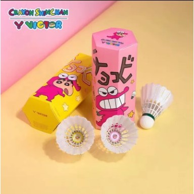 VICTOR Badminton Crayon Shin chan Co Branded Carbon Sound Ball NCS-CS ...
