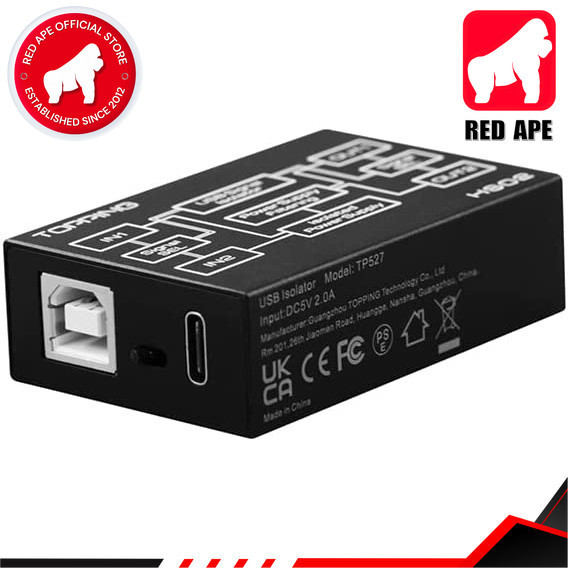 Topping HS02, USB Audio Isolator: USB2.0, 1500VDC Tolerance, Multiple IO Options USB Isolator ...