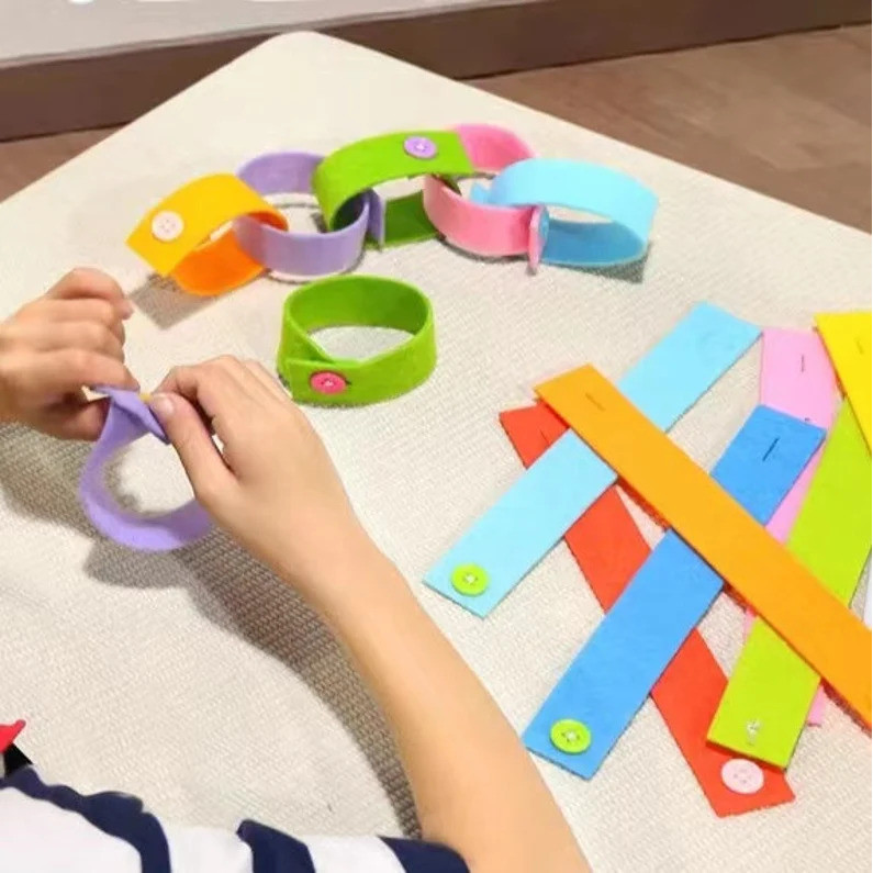Felt Button Snake Set| Felt Button Chain| Perfect for Fine Motor Skills ...
