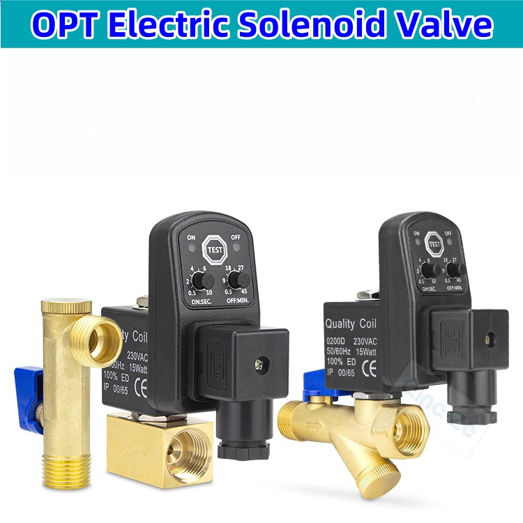 Brass Electronic Drain Valve Siamese-type Valve with Timer OPT AC220V ...