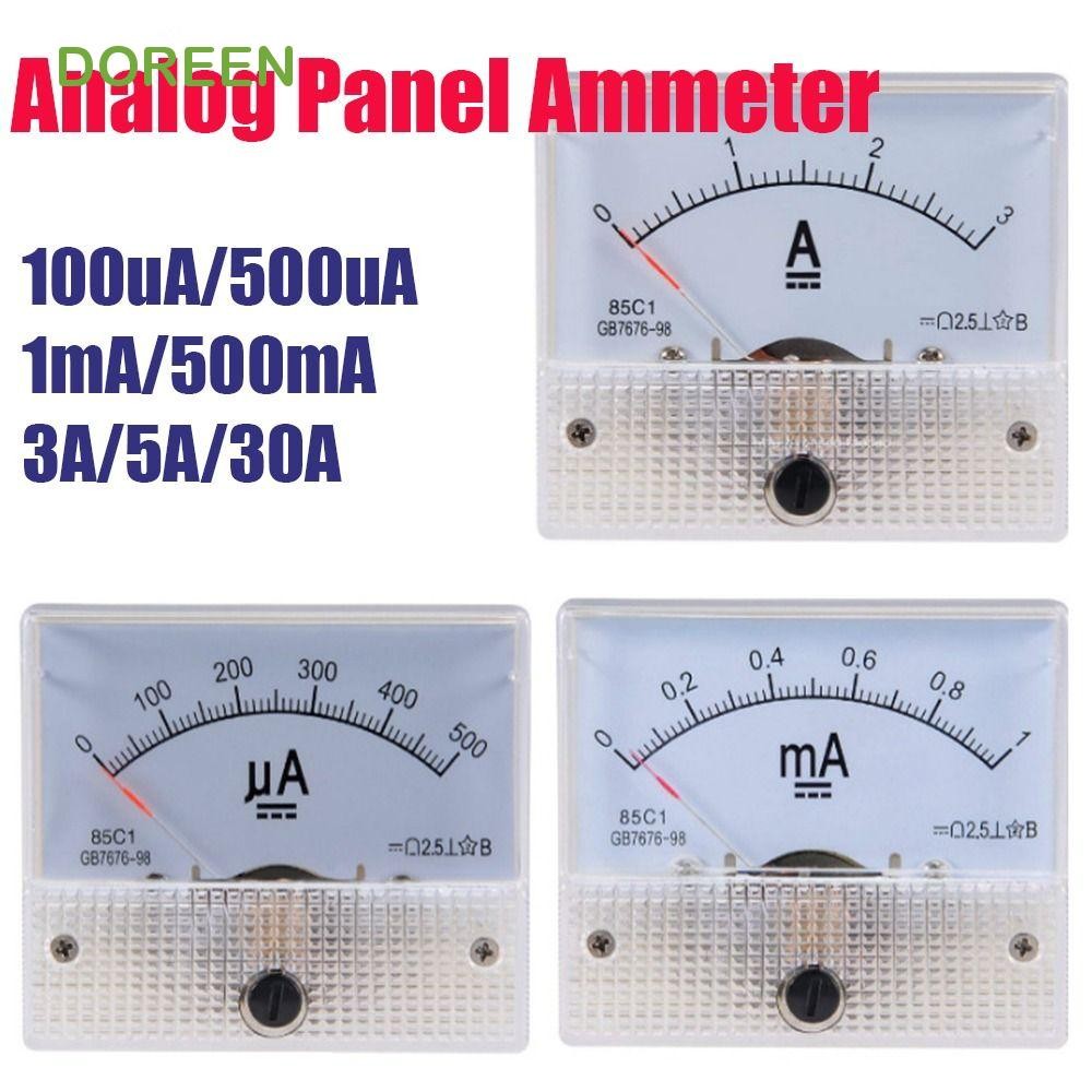 DOREEN Analog Panel Ammeter, 85C1 100uA/500uA/1mA Amp Meters, Tester ...