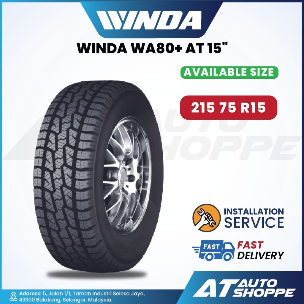 Winda WA80+ AT 15" Tyre 215 75 R15 4X4 4WD (1 Tire) | Shopee Malaysia