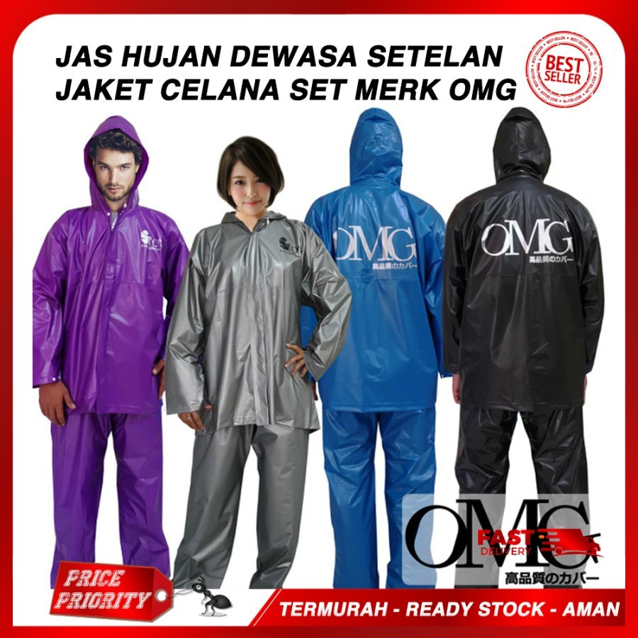 Omg JAPAN Raincoat Set Waterproof Jacket & Pants Like AXIO/Waterproof ...