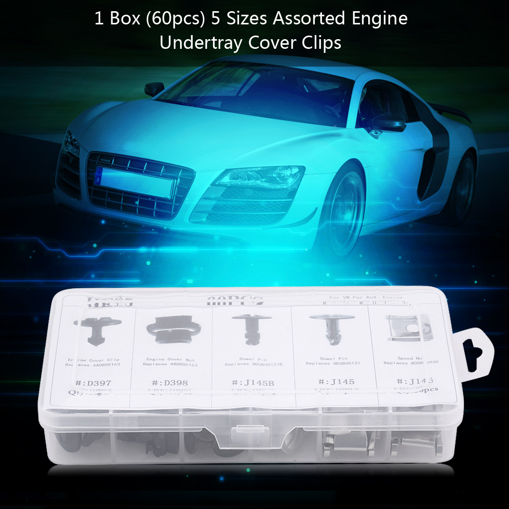 Nearbeauty 60pcs 5 Types Car Engine Undertray Cover Bottom Shield ...