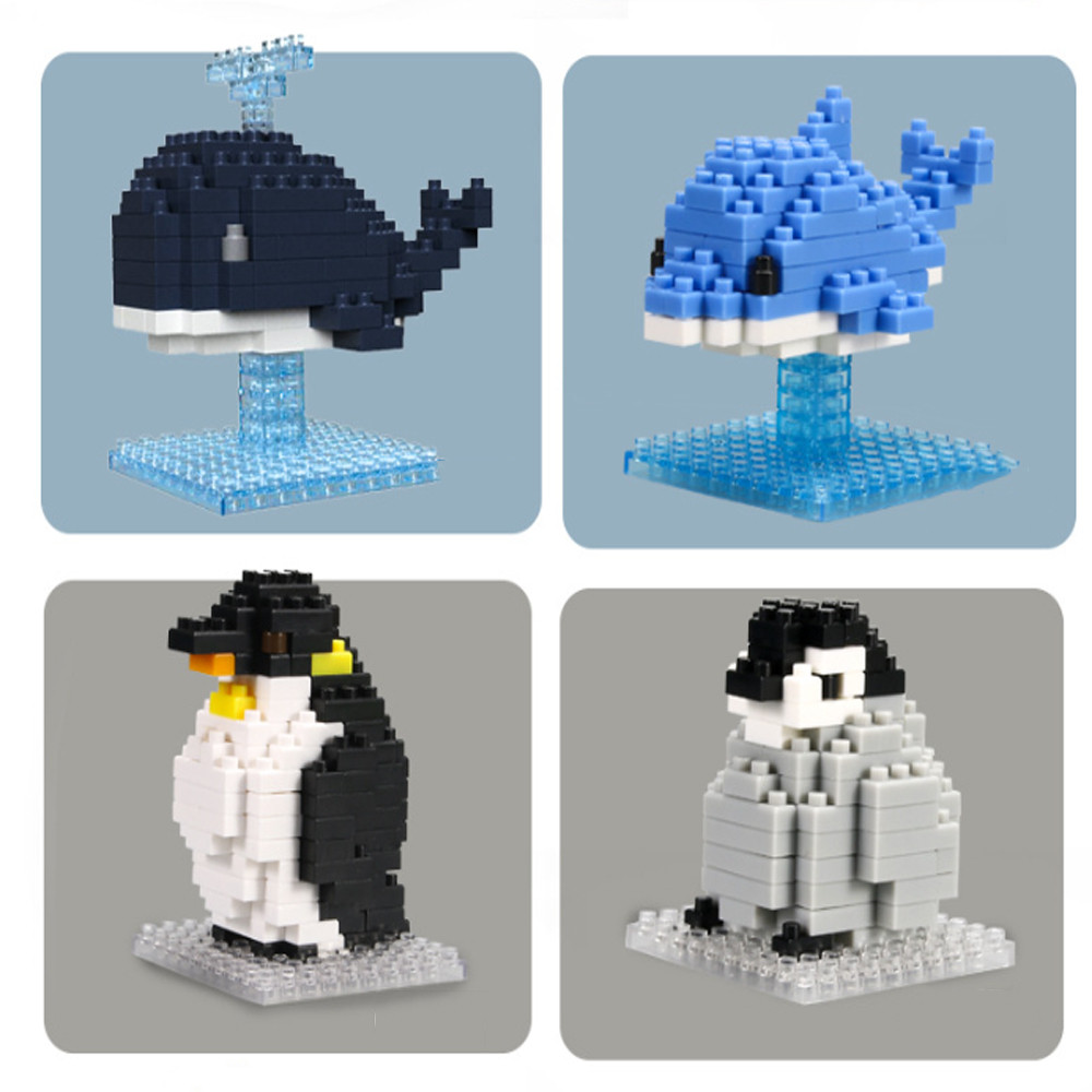 DIY Animal Building Blocks: Whale, Dolphin, Penguin Ornaments - Perfect ...