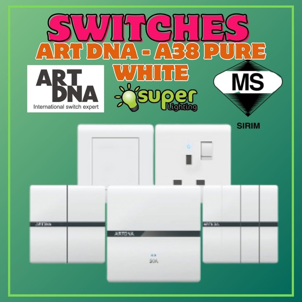 ART DNA A38 SERIES WHITE SWITCHES & SOCKETS *SIRIM 1 YEAR WARRANTY ...