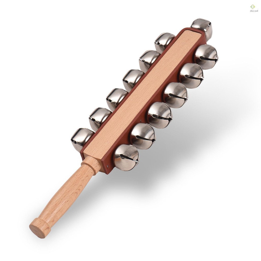 Hand Jingle Bells Hand Sleigh Bells Wooden Shaker Jingle Bells Stick ...
