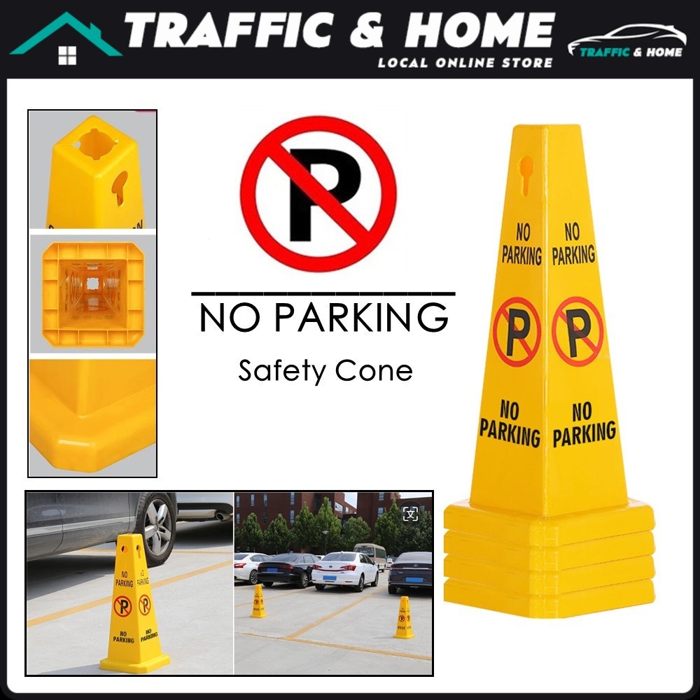No Parking Cone Square Cone Square Sign Traffic Cone Parking Cone No ...