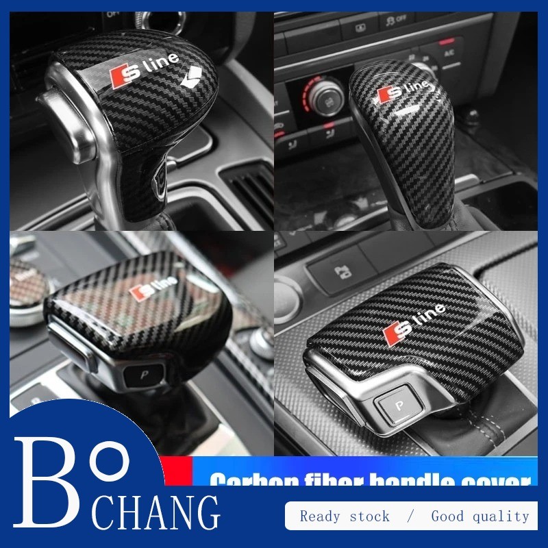 Carbon Fiber Car Handle Cover Shift Knob Modification Shell For Audi S A3 A1 A4 B8 B7 A6 C7 A5 ...
