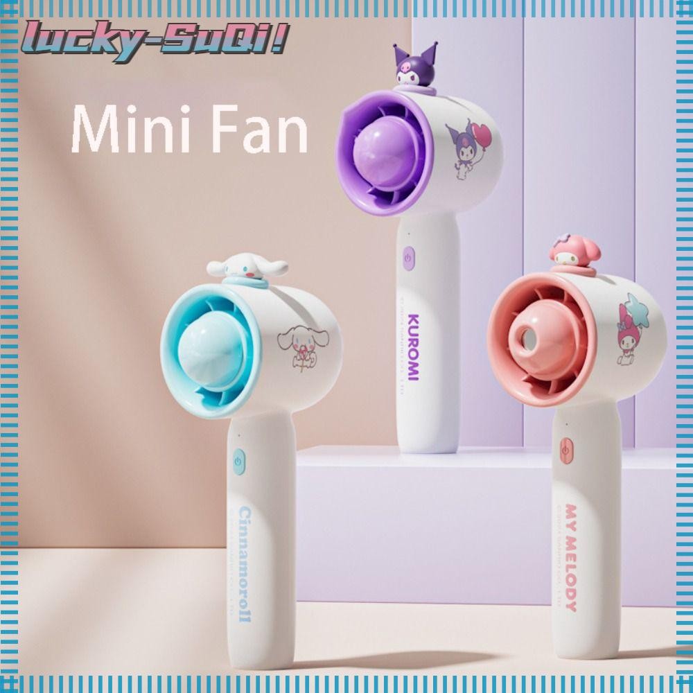 LUCKY-SUQI Desktop Fan, Kuromi Sanrio Rechargeable Fan, High Quality ...