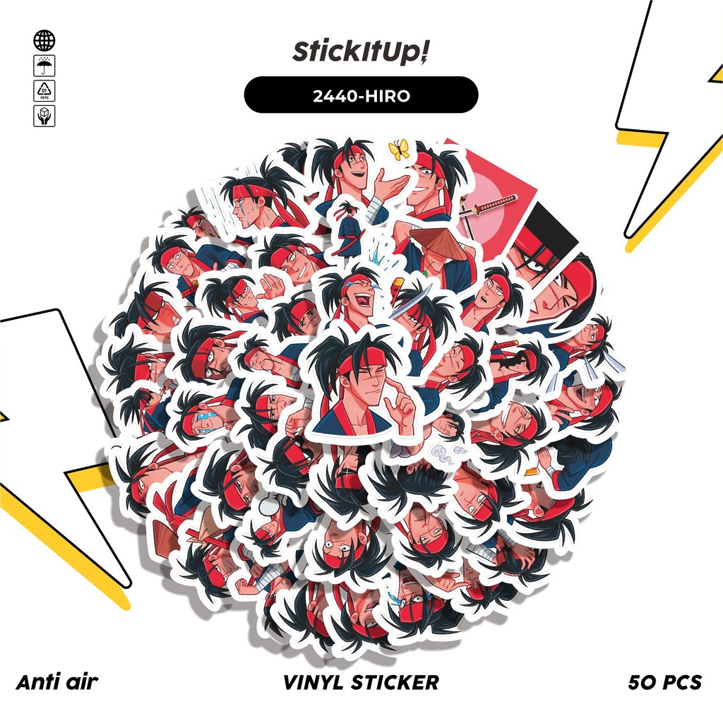 50 Pcs Sticker PACK FUNNY CHARACTER HIRO THE RONIN Sticker PACK 01 Cute Aesthetic Vynil ...
