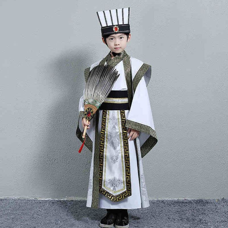 Children's Ancient Costume Hanfu Boys Ancient Romance of the Three ...
