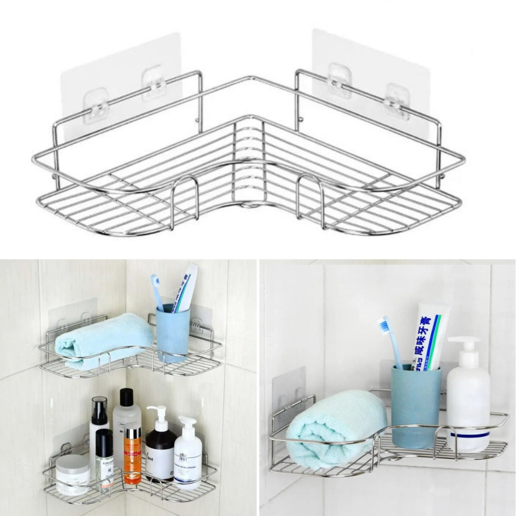 Sink Seamless Wall-Mounted Triangle Rack Stainless Steel Bathroom ...