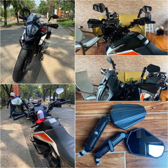 Best motorbike rear view mirror aluminum stem dual sport dual purpose ...
