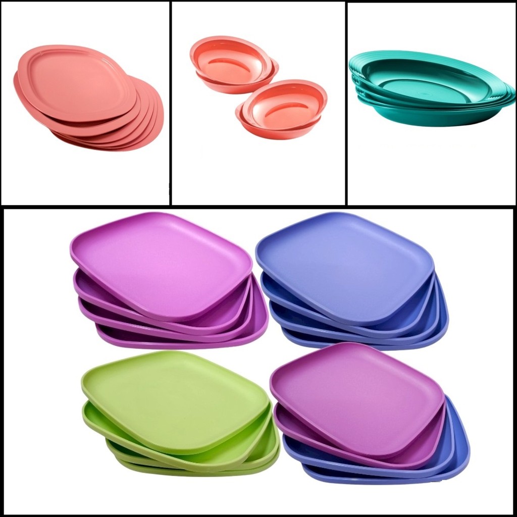 Tupperware Gourmet/Royale Blue Deep Plates/Plate O Bowl/Luncheon Plate ...