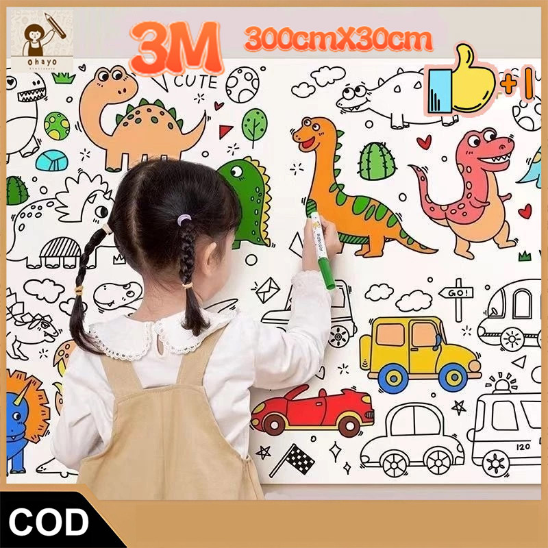 3M Meter Giant Colouring Poster Colour Painting Paper Big Sheet ...