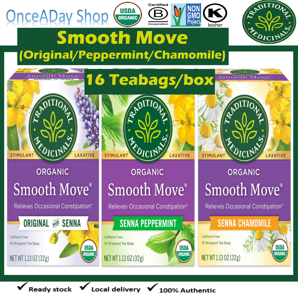 Traditional Medicinals, Organic Smooth Move, Original with Senna ...