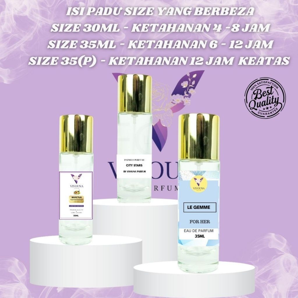 MINYAK WANGI VIYOUNA HIGH KUALITI PEREMPUAN /LELAKI INSPIRED PERFUME ...